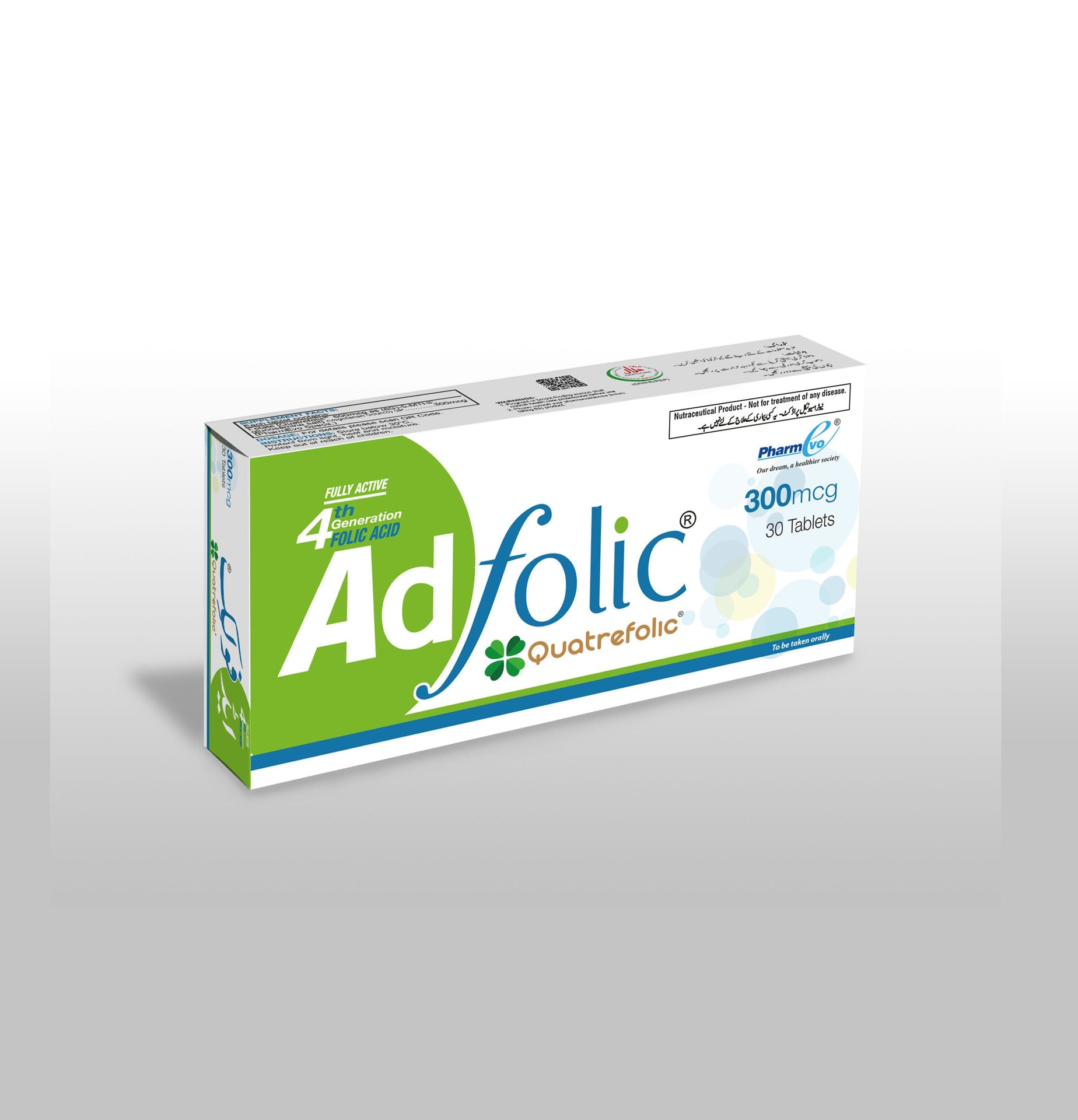 Adfolic Quatrefolic 600 MCG Active Folate Tablets | Daily Nutrition ...